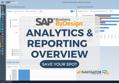 Live SAP ERP Demos | Navigator Business Solutions